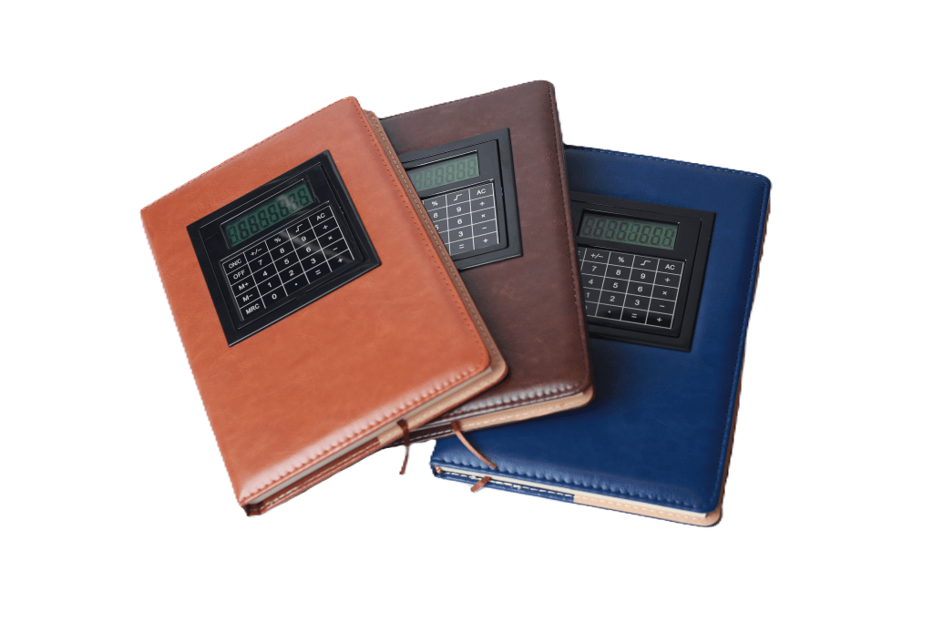 Smart Organizer Notebook with Integrated Calculator - Oak Books and ...